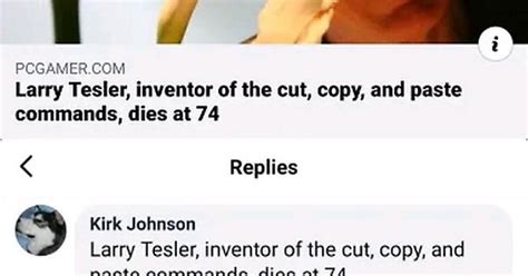 Larry Tesler Inventor Of The Cut Copy And Paste Commands Dies At 74