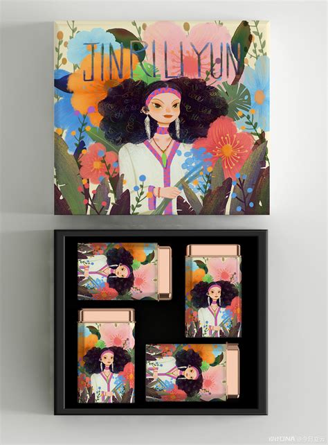 少女与花风格插画设计作品 设计人才灵活用工 设计dna