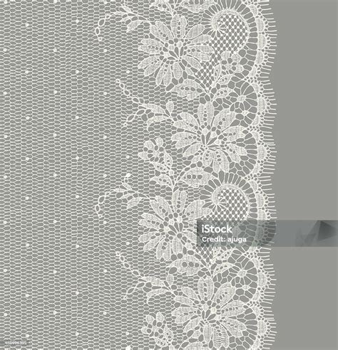 Стокова ілюстрація Біле Мереживо Вертикальне Безшовне — Завантажте