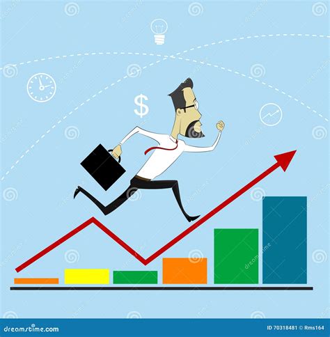 Businessman Arrow Up Stock Vector Illustration Of Ascent 70318481