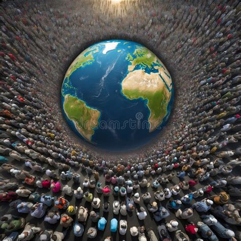 World Population Day Background Poster Banner Stock Illustration