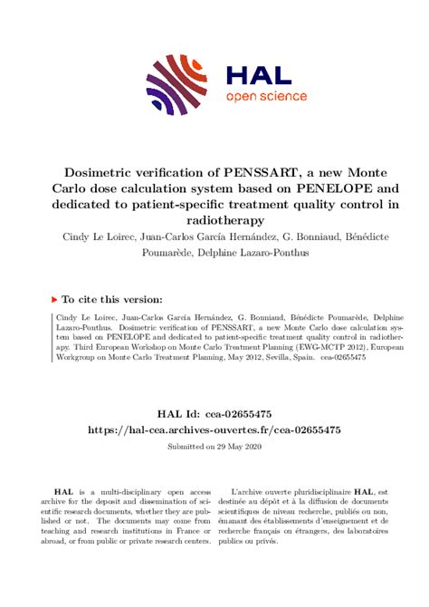 dosimetric verification of penssart a new monte carlo dose calculation system based on penelope