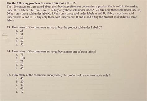 Solved Use The Following Problem To Answer Questions Chegg