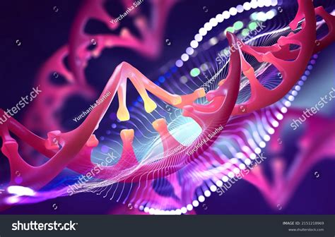Dna Genome Decoding Colorful Design Concept Stock Illustration