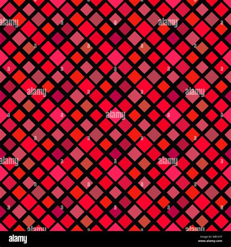 Seamless Geometrical Diagonal Square Pattern Background Red Vector Graphic From Squares Stock