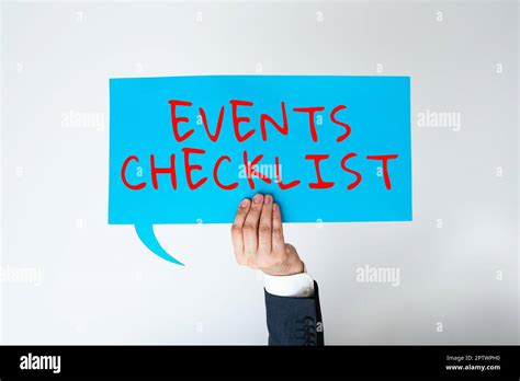 Writing Displaying Text Events Checklist Word Written On Invaluable Tool For Successfully