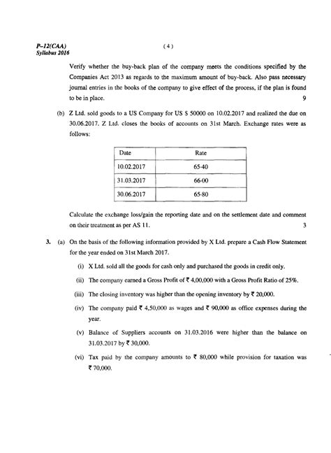 Download Cma Intermediate Group 2 Syllabus 2016 Company Accounts And Audit Paper 12 Solved
