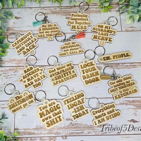 Funny Keychain Quotes Etsy