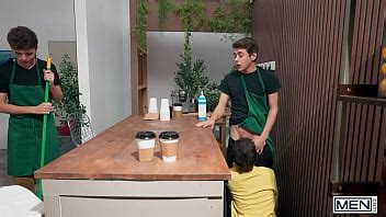 MEN Barista Joey Mills Gives His Customer Sam Ledger An Extra Serving Of His Hot And Creamy