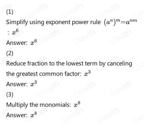 solved 2 simplify the following expressions using exponent rules