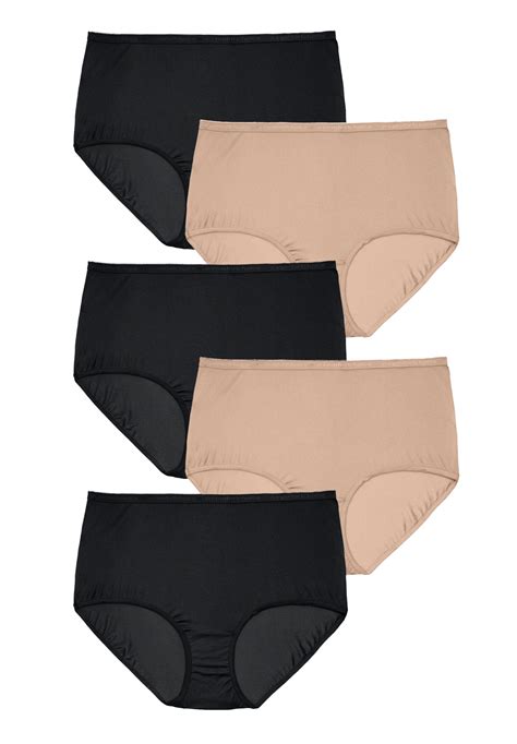 Hanes Just My Size Womens Stretch Brief Underwear 5 Pack