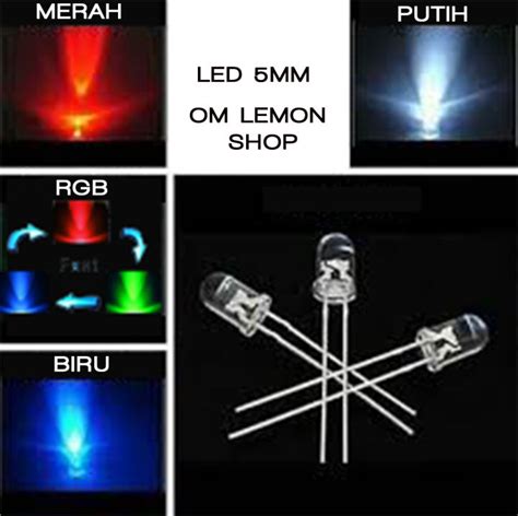 Lampu Led 5mm Warna Biru Putih Merah Kuning Hijau And Rgb Lazada Indonesia