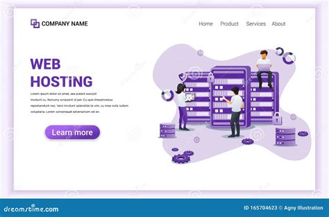 Modern Flat Design Concept Of Web Hosting Services Database Storage
