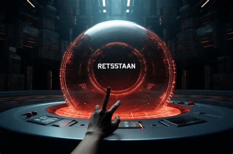 Premium Photo A Person Pressing A Large Restart Button Generative Ai