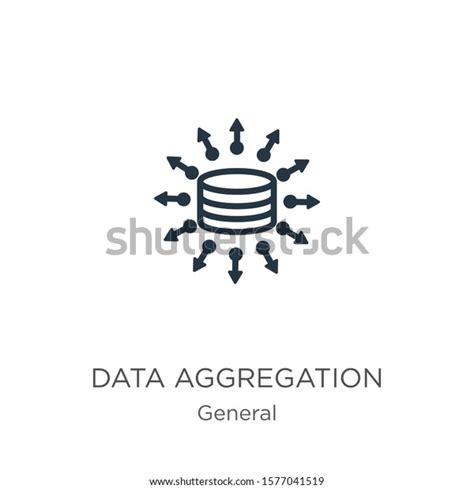 Data Aggregation Icon Thin Linear Data Stock Vector Royalty Free 1577041519 Shutterstock