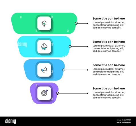 Infographic Template With Icons And 4 Options Or Steps Abstract Funnel Can Be Used For