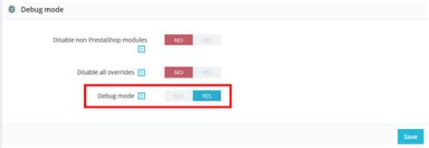 Enable Debug Mode In Prestashop 17x Webibazaar Templates