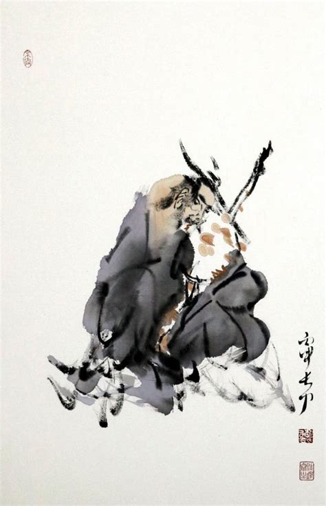 写意人物画家怪才大泼墨写意人物画图片现代写意人物画名家大山谷图库