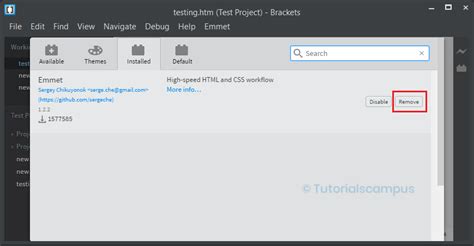 Brackets Debug