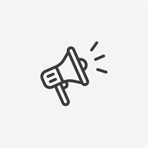 Megaphone Icon Vector Voice Announce Loud Speaker Symbol Sign