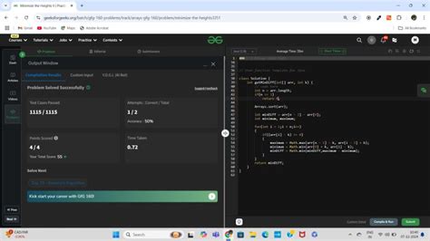 Gfg160daysofproblemsolving Problemsolving Java Accomplished Gfg Muthu Krishnan B