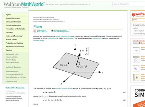 Wolfram Math World Plane Unit Plan For 9th 10th Grade Lesson Planet