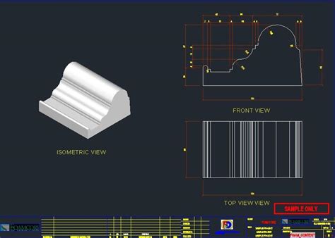 Entry 10 By Patpat79 For Cad Drawings For Each Shape With Title Block And 3d Render Of Shape