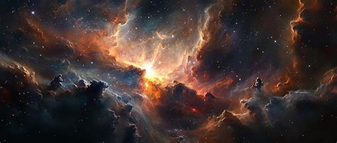 Dynamic Cosmic Birth Of A Star Premium Ai Generated Image