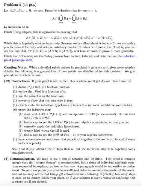 Solved Problem 5 14 Pts Let A B1 B2 Bn Be Sets Prove Chegg