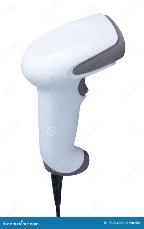 Using Scanner For Scanning Bar Code Stock Photo Image Of Hand Isolated 26304308