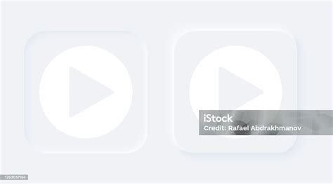 스트림 플레이 아이콘 밝은 흰색 그라데이션 사각형 버튼 인터넷 기호 방송 배경에 온라인 스트림 노형성 효과 스트리밍 아이콘 0명에 대한 스톡 벡터 아트 및 기타 이미지