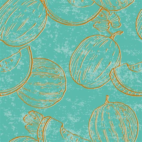 Premium Vector Melon Seamless Pattern