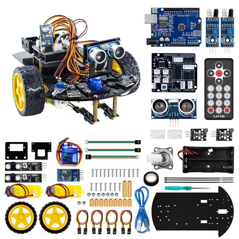 lafvin 2wd smart robot car chassis kit for arduino uno r3 with cd