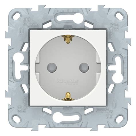 Розетка Schneider Electric UNICA NEW, скрытый монтаж, с заземлением, со ...