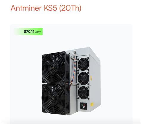 Model Antminer Ks5 20th From Bitmain Mining Kheavyhash Algorithm With
