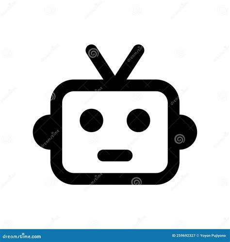 Bot Program Icon For Digital Assistant Artificial Intelligence Technology Stock Vector