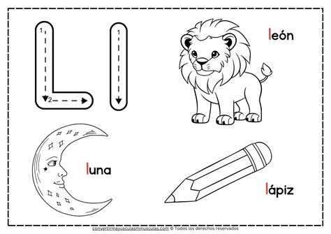 🥇 Dibujos Con La Letra L Para Colorear【pdf】 ️2024