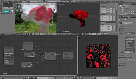 Mixing Two Materials Using Vertex Weight Texture Paint Cycles Materials And Textures