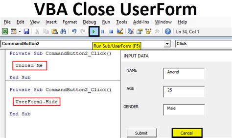 Vba Close Userform Top 2 Methods To Close Userform With Examples Riset