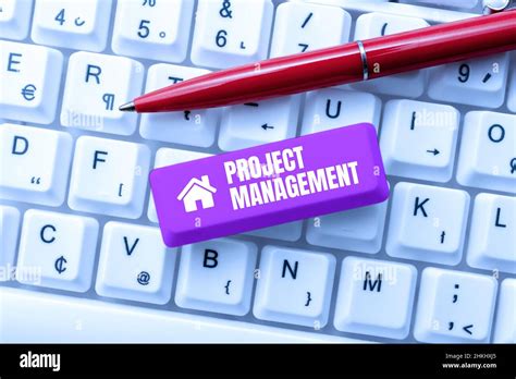 Hand Writing Sign Project Management Business Approach Application Process Skills To Achieve