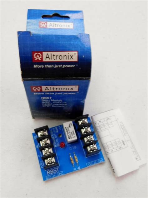 Altronix Rbst Relay Module 6 12 Or 24vdc Operations Dpdt Contacts