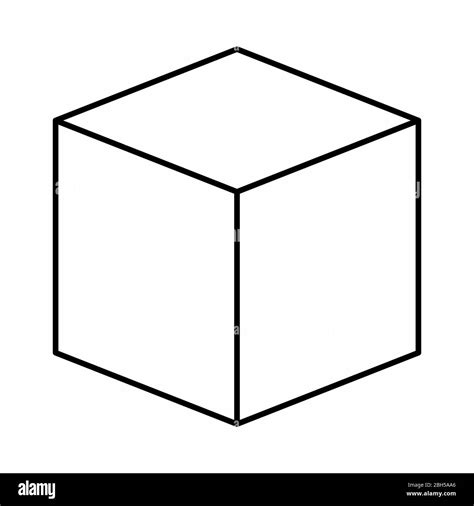 A Cube Linear Icon Illustration On White Background Stock Vector Image And Art Alamy
