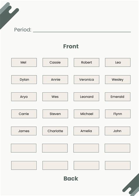 Free Seating Chart Template In Lucidchart To Download