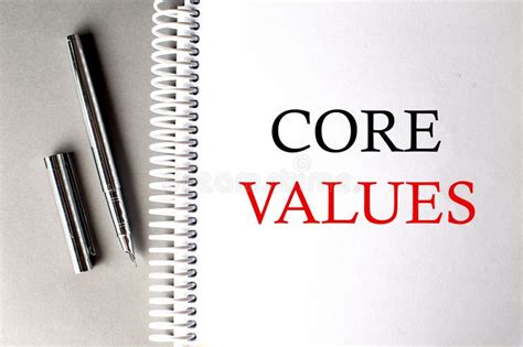 CORE VALUES Text On A Keyboard Wirh Chart And Pencil Stock Image Image Of Ideology Strategy