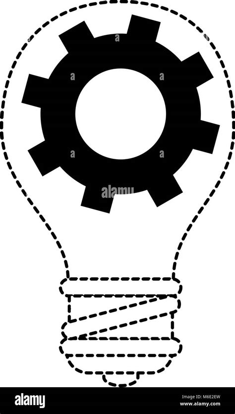 Bulb Light Idea With Gears Stock Vector Image Art Alamy