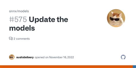 Update The Models · Issue 575 · Onnxmodels · Github