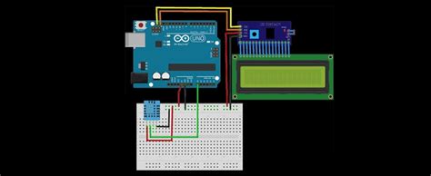 Mini Weather Station Using Dht11 And Lcd 16x2 Interfaced With Arduino Electronics Simplified