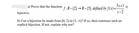 Solved A Prove That The Function F R 2 R 5 Defined By Chegg Com