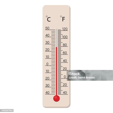 기온을 측정하기 위한 기상 온도계 화씨와 섭씨 벡터 그림입니다 감기와 독감에 대한 스톡 벡터 아트 및 기타 이미지 감기와 독감 건강관리와 의술 겨울 Istock