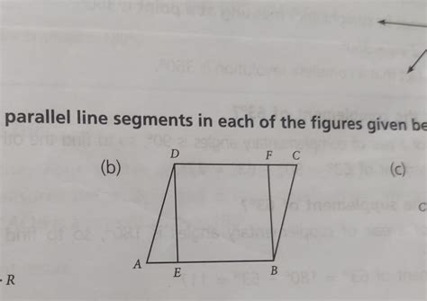 Find The Parallel Line Segments In The Given Figure Below B Figure Wi